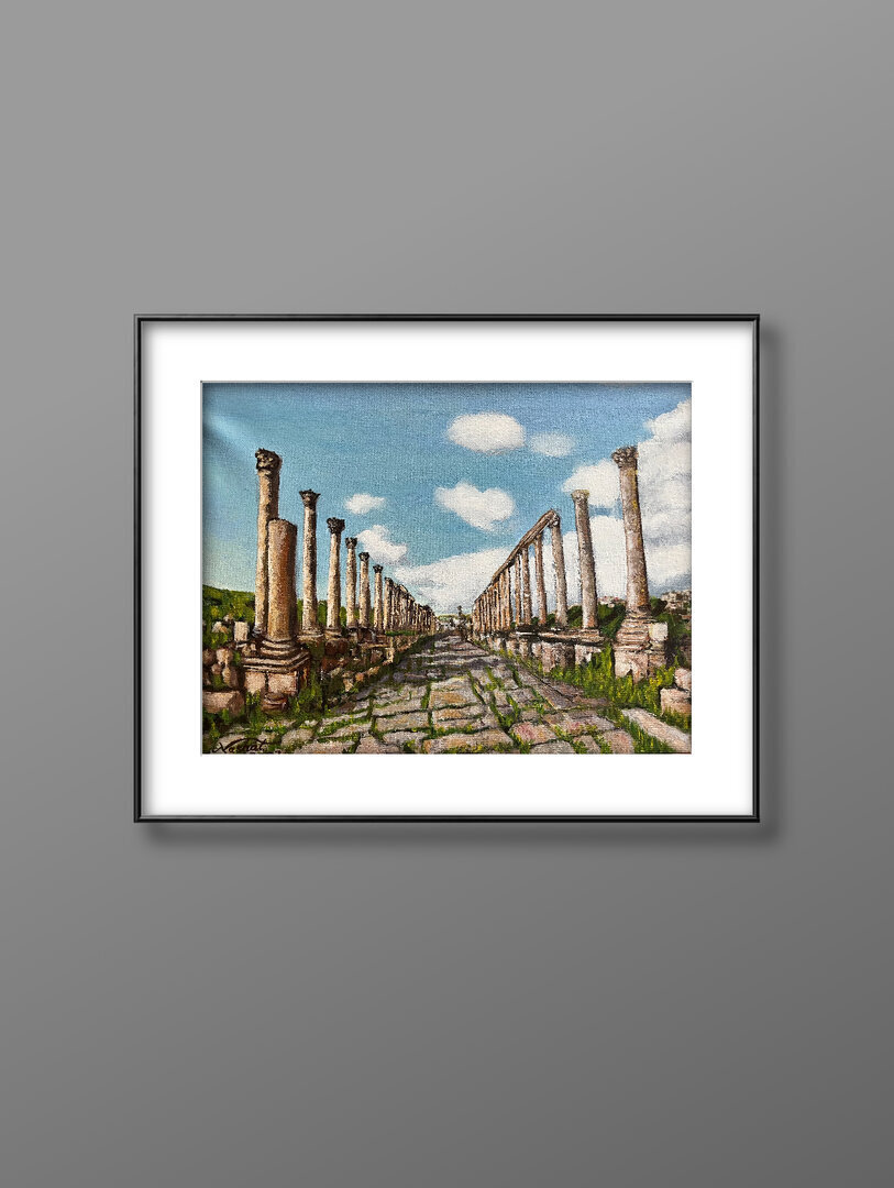 Columns of Jerash Details Amman Panorama Art Gallery